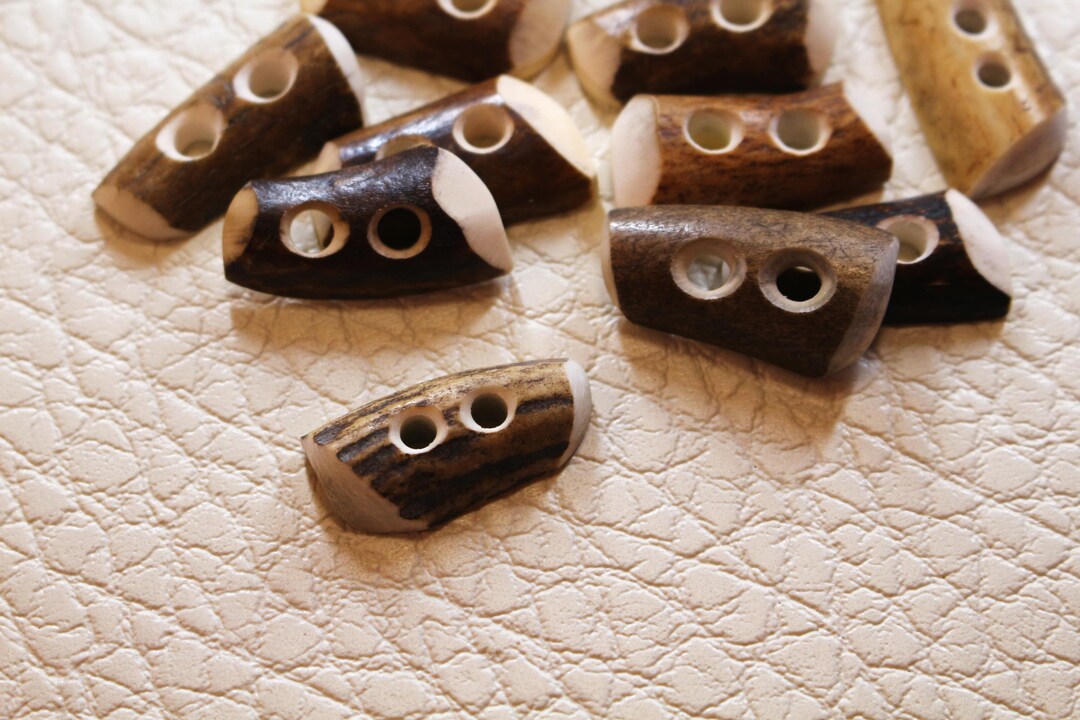 Deer Antler Buttons - 2 Hole, Split Tip Sewing Supplies - Etsy