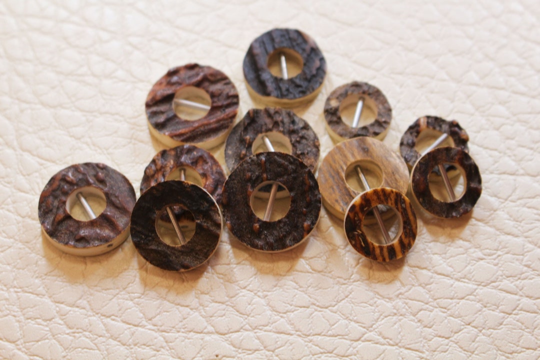 Deer Antler Buttons - Various Sizes - Natural Sewing Supplies - Buttons ...