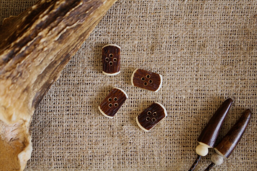 Bone Buttons, Handmade Bone Buttons, White Bone Buttons, White Bone ...