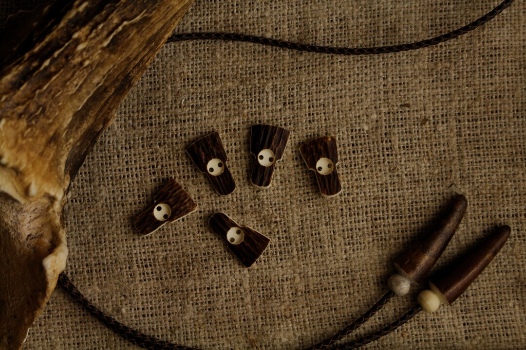 Bone Buttons, Handmade Bone Buttons, Antler Imitation Buttons, White ...
