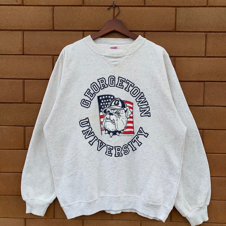 Vintage 90s Georgetown University Sweatshirt Crewneck Georgetown ...
