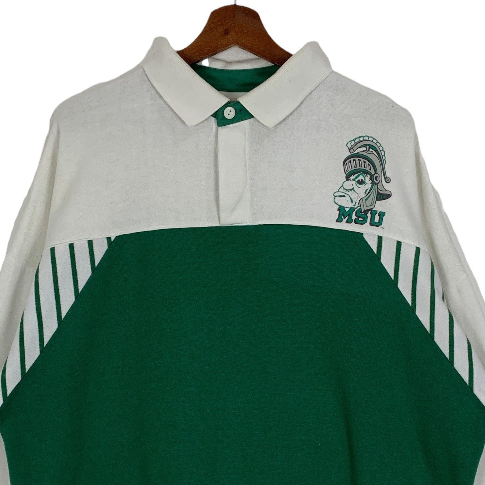 Vintage 90s Michigan State University Sweatshirt Vintage MSU Collar ...