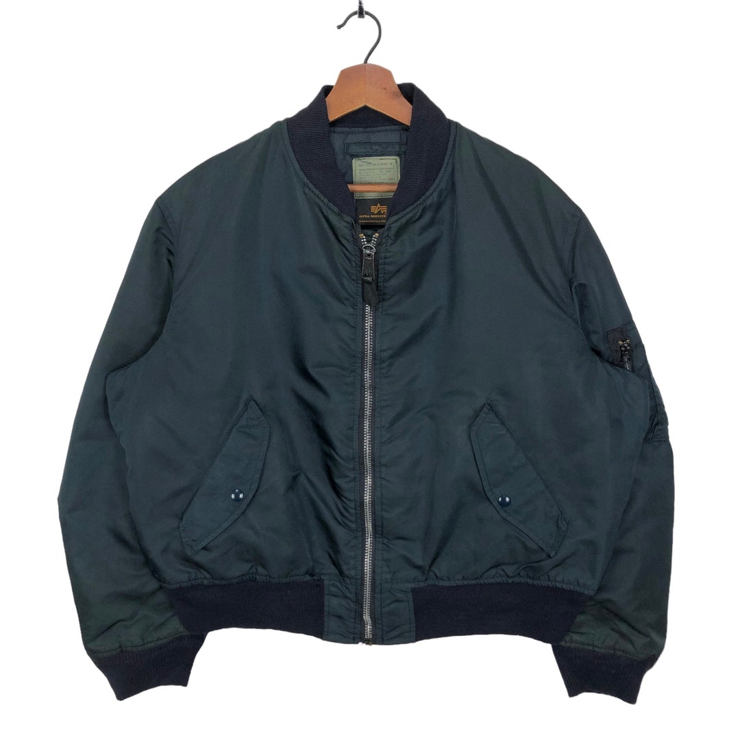Vintage Alpha Industries Intermediate MA-1 Bomber Jacket Size Large - Etsy