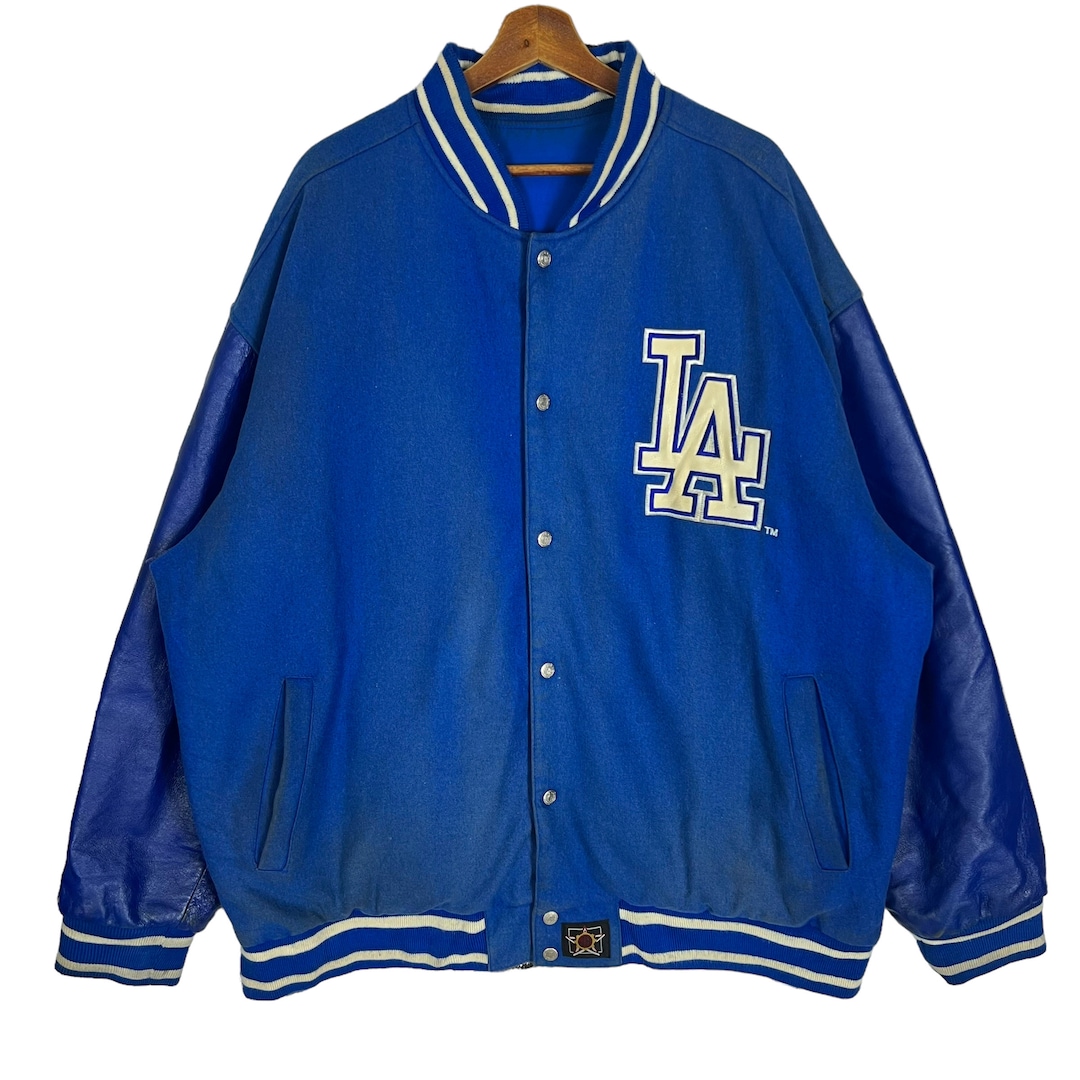Vintage LA Dodgers Jeff Hamilton Design Reversible Baseball Jacket Size ...