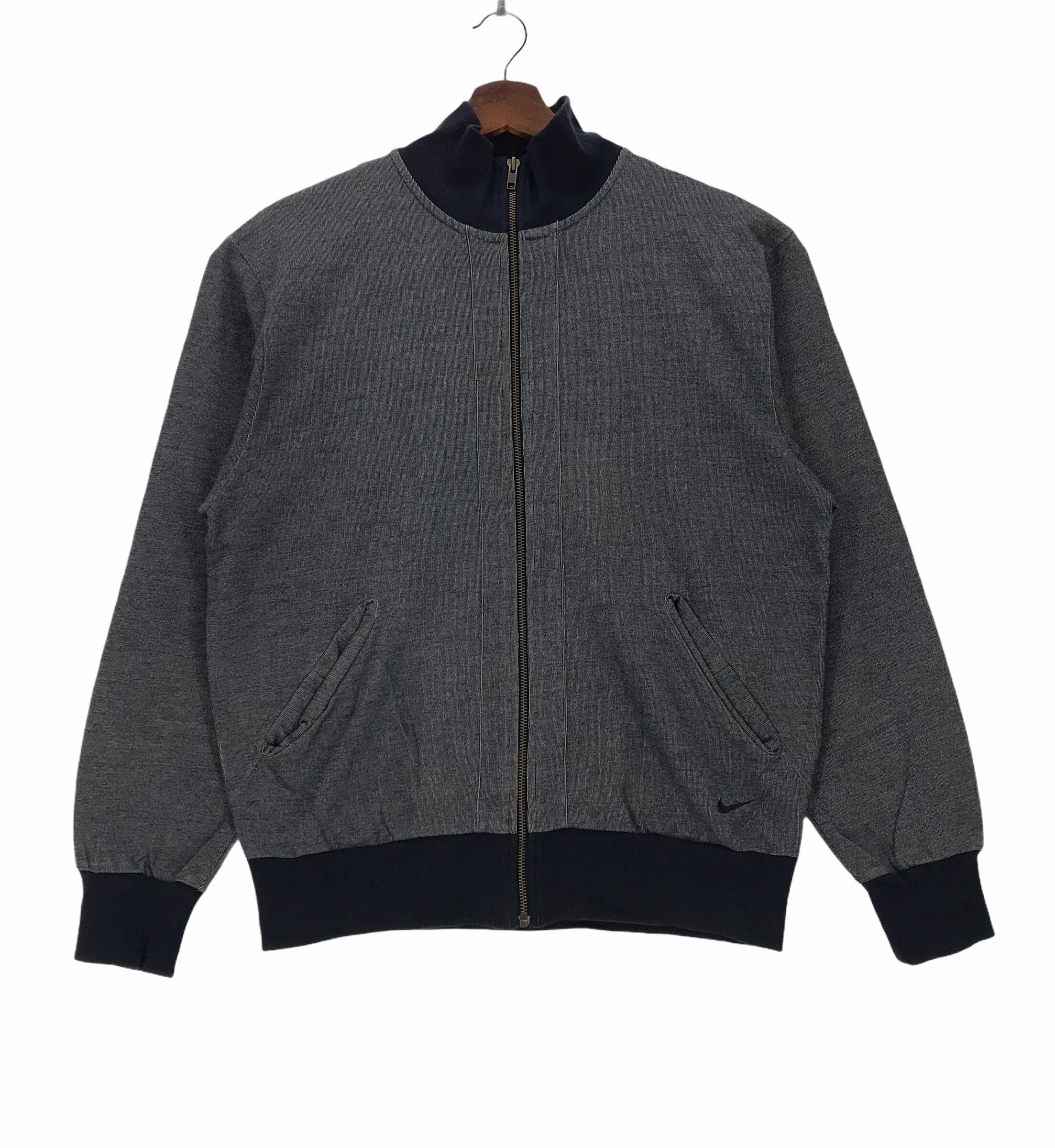 Vintage Nike Big Logo Front Back Spellout Jacket Full Zip Medium Size ...