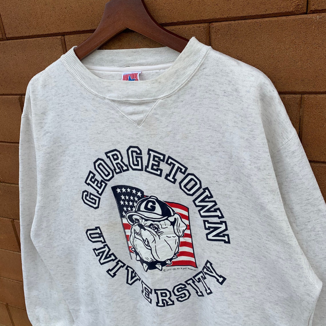 Vintage 90s Georgetown University Sweatshirt Crewneck Georgetown ...