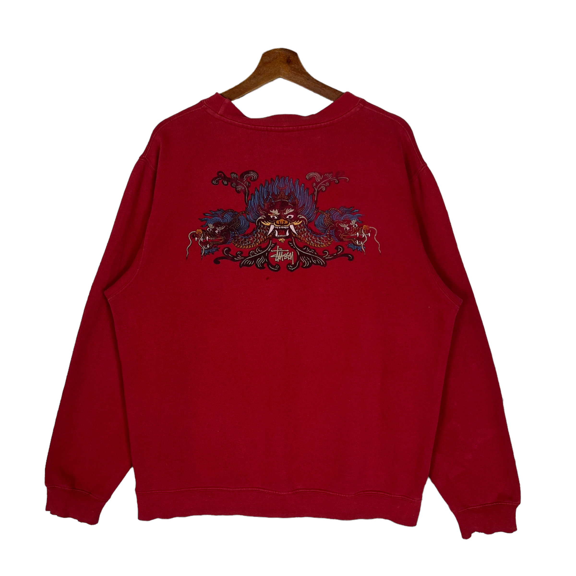 Vintage 90s Stussy Dragon Sweatshirt Size Medium - Etsy Vintage 90s Stussy Dragon Sweatshirt Size Medium - Etsy