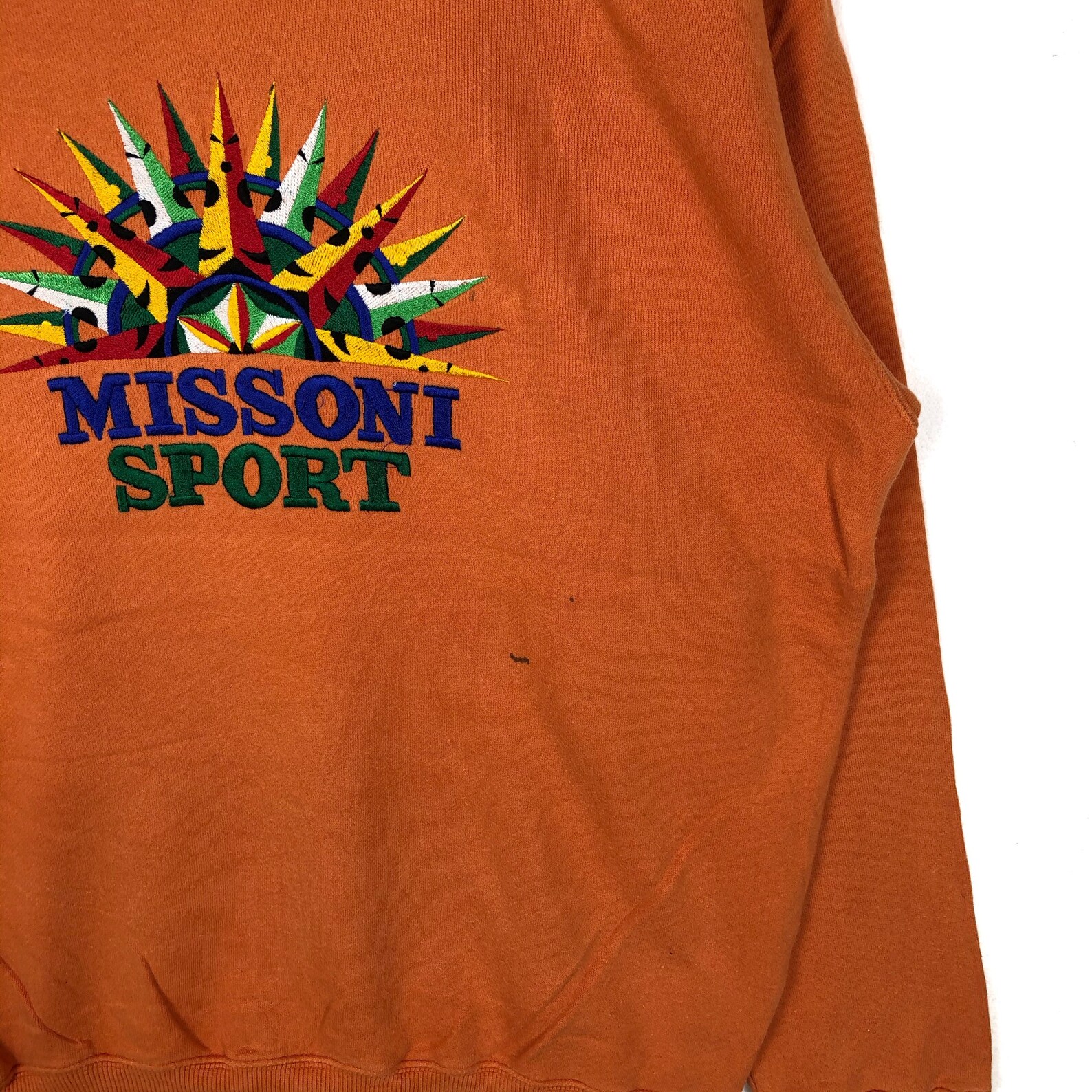 Vintage Missoni Sport Sweatshirt Crewneck Big Logo Multicolored ...