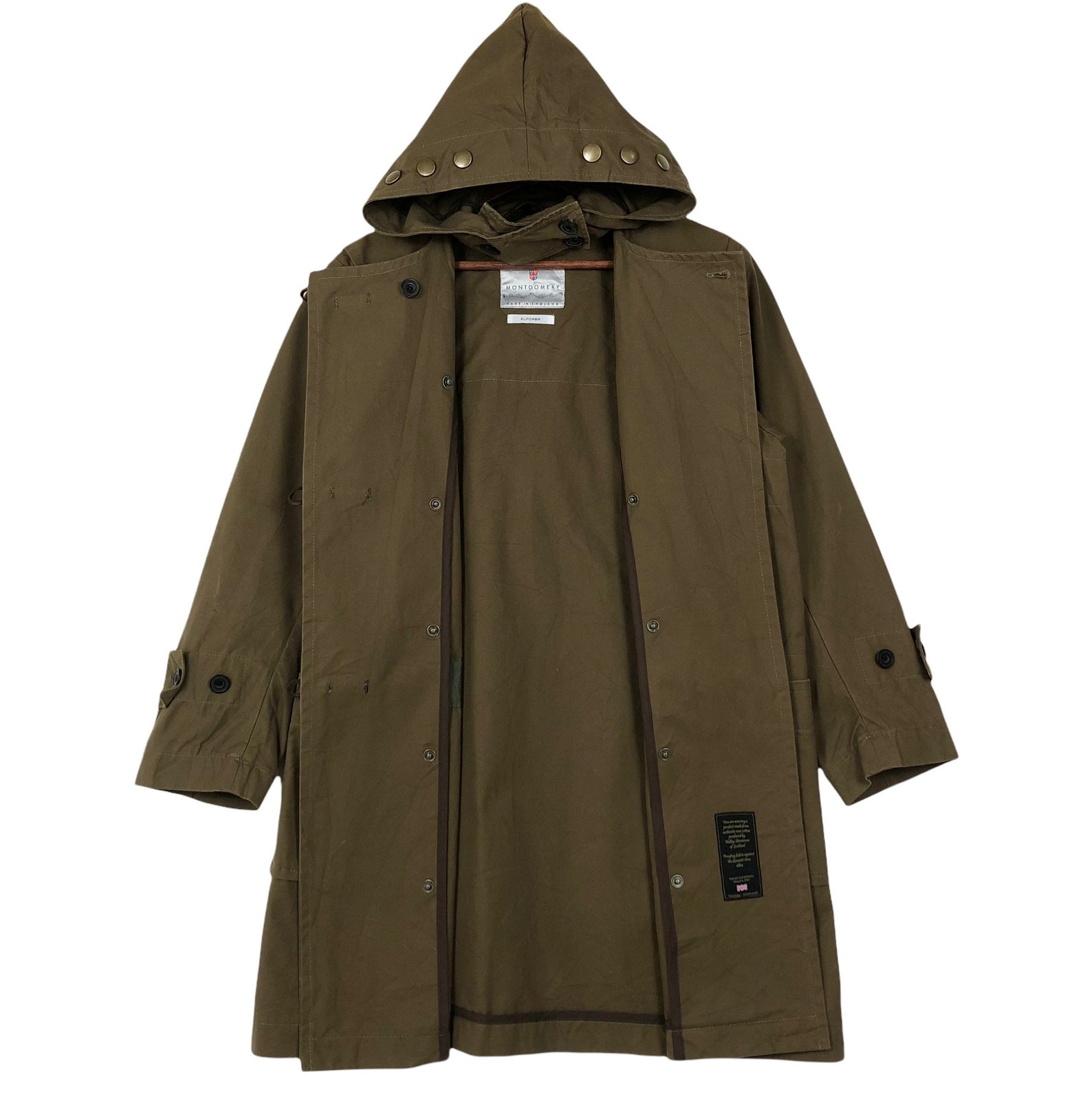 Montgomery Duffle Coat Waxed Cotton Montgomery Parka Jacket Made in ...