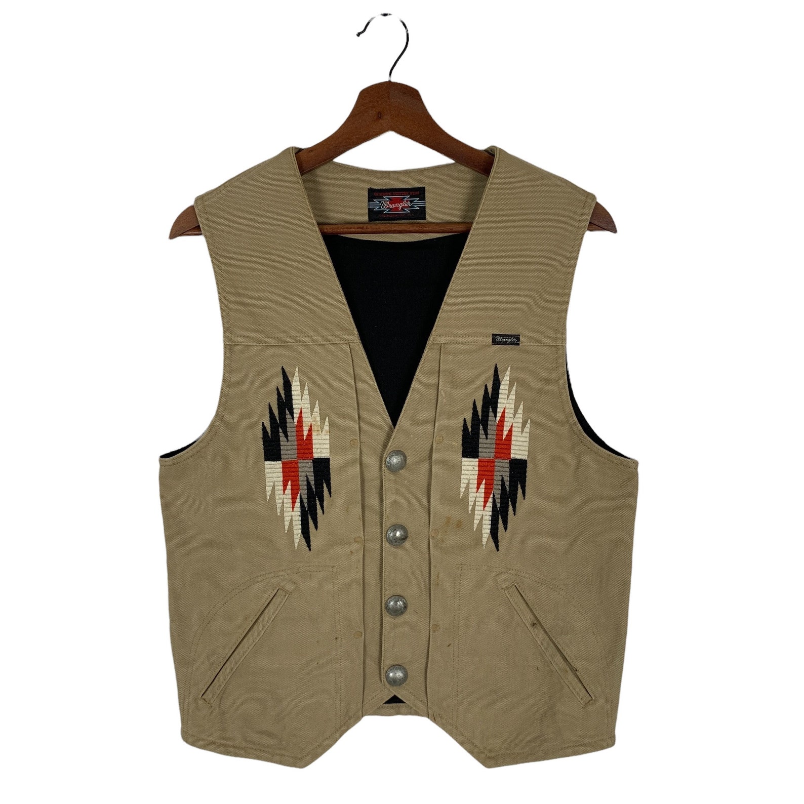Vintage Wrangler Aztec Design Vest - Etsy