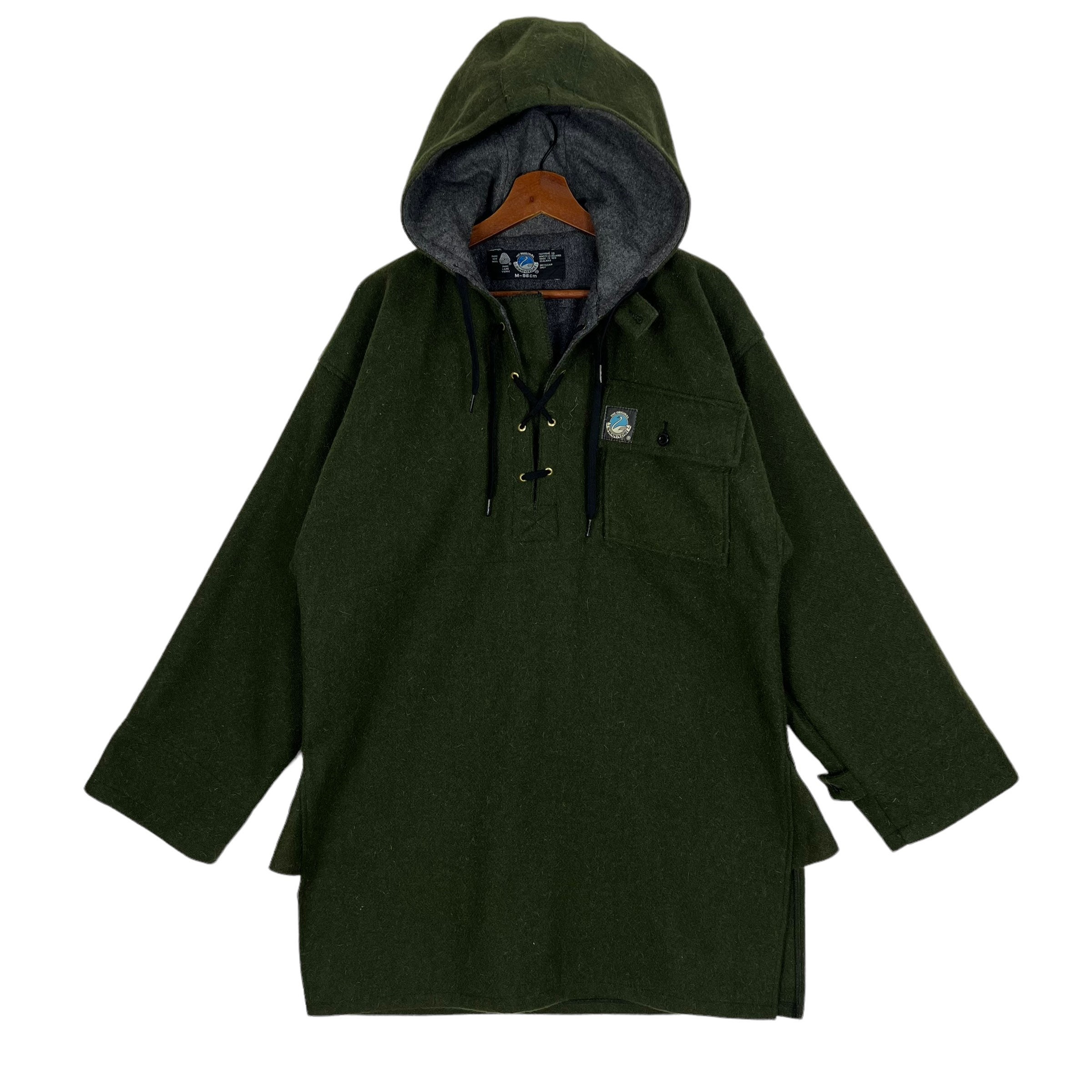 Vintage Swanndri Wool Bush Shirt Pullover Jacket Made in New Zealand ...