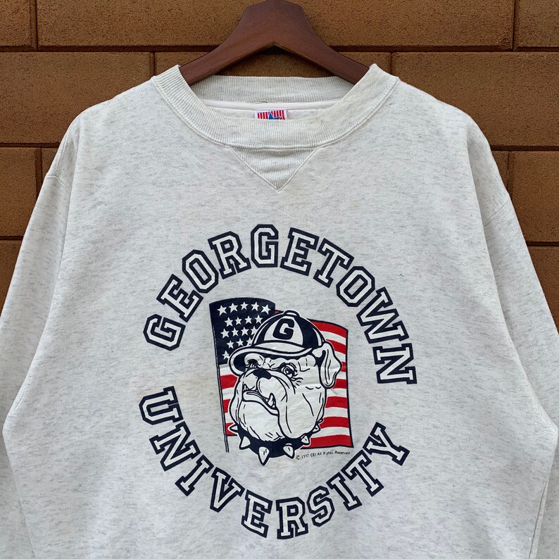 Vintage 90s Georgetown University Sweatshirt Crewneck Georgetown ...