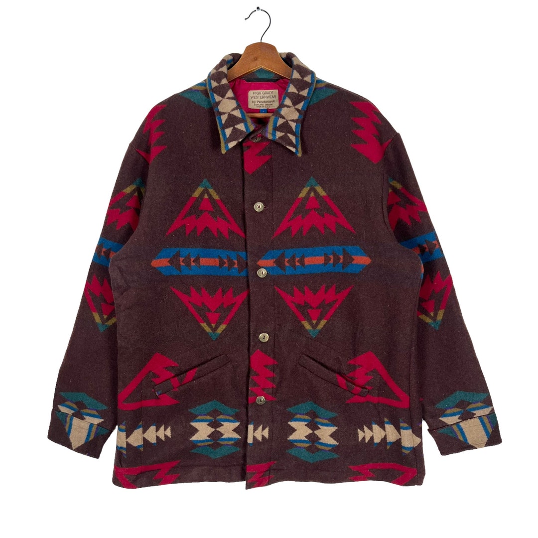 Vintage Pendleton Navajo Coat Western Wear Indian Blanket Jacket 70s - Etsy