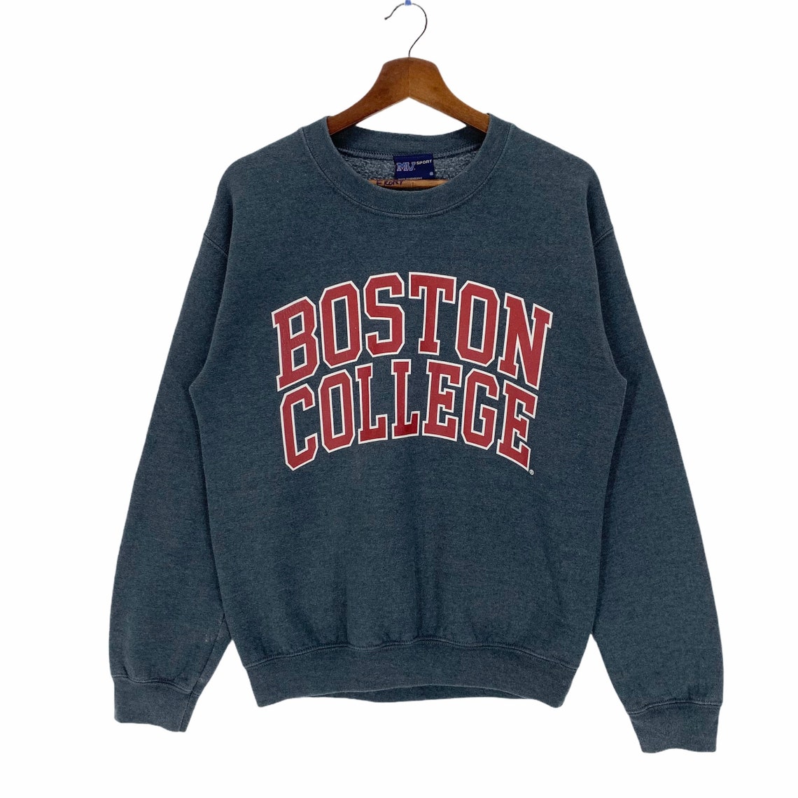 Vintage 90s Boston College Sweatshirt Crewneck Pullover Jumper Boston ...