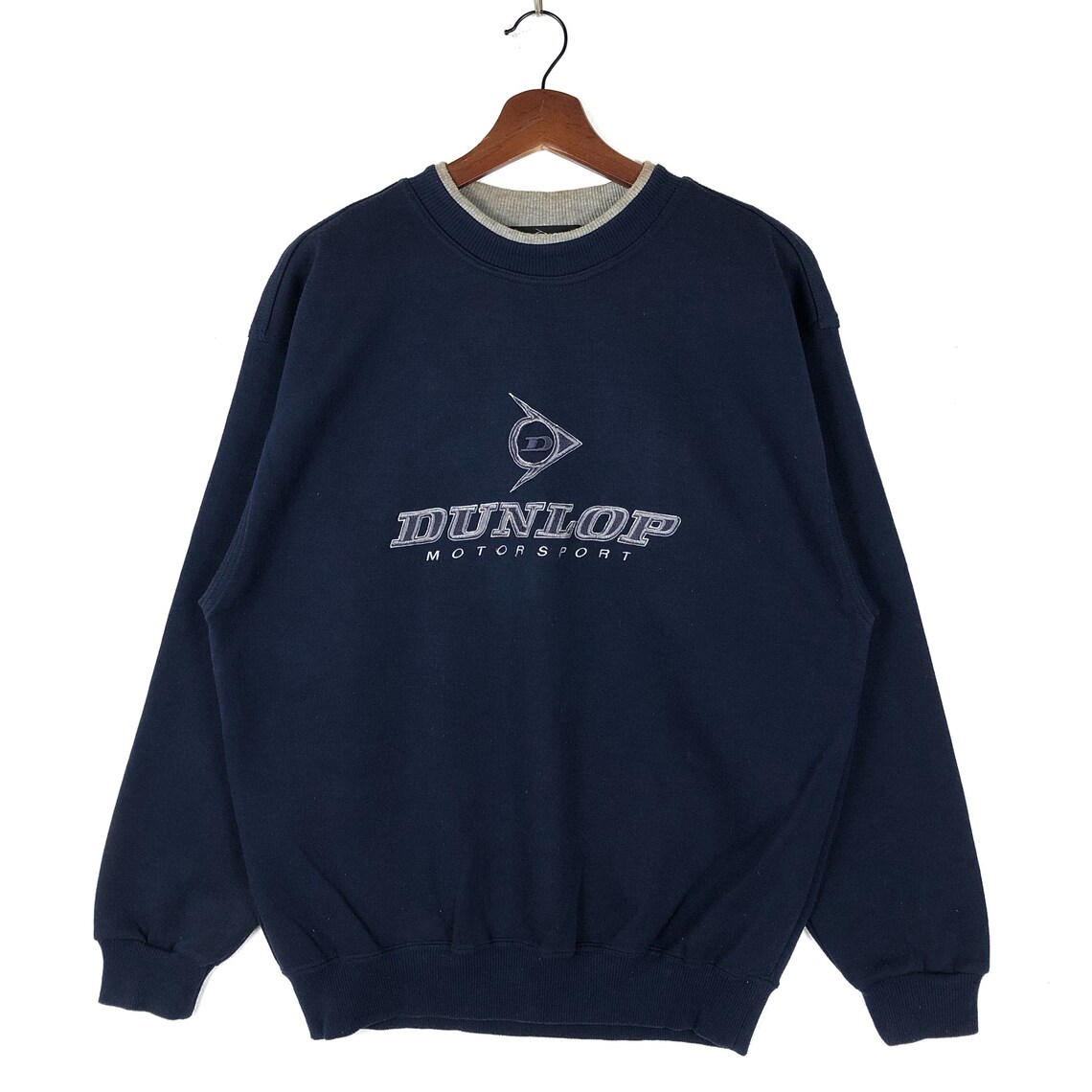 Vintage Dunlop Motorsport Crewneck Sweatshirt Big Logo Embroidery ...