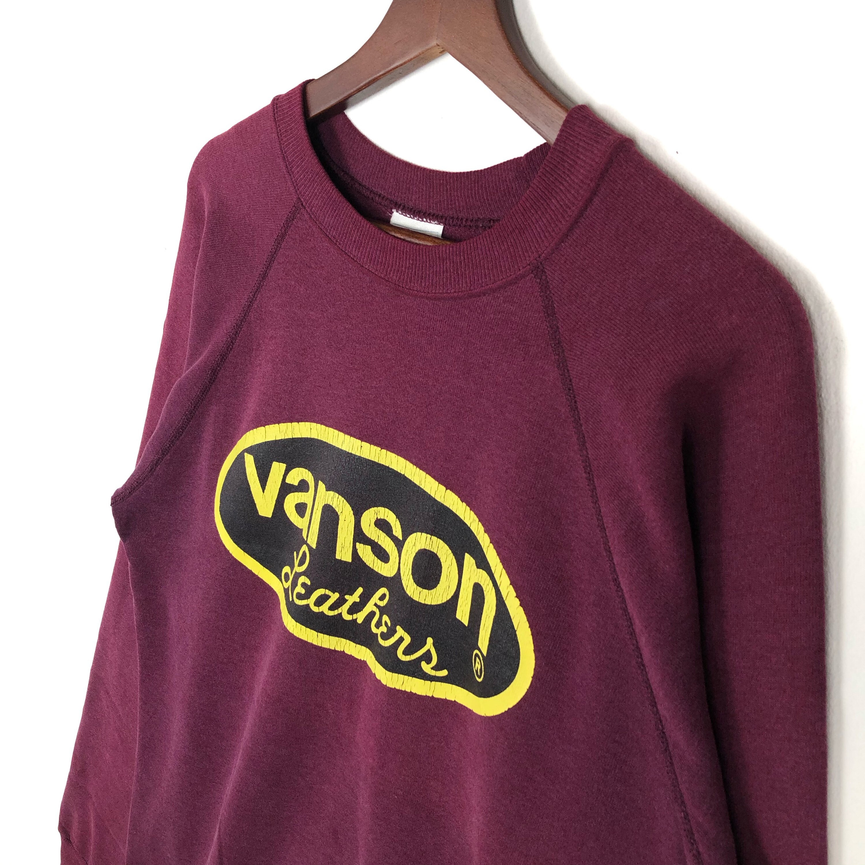 Vintage 80s Vanson Leathers Sweatshirt: Big Logo, Made in USA, Medium ...
