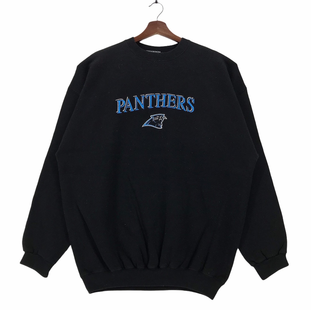 Vintage 90s Carolina Panthers Sweatshirt Embroidery Spellout Carolina ...