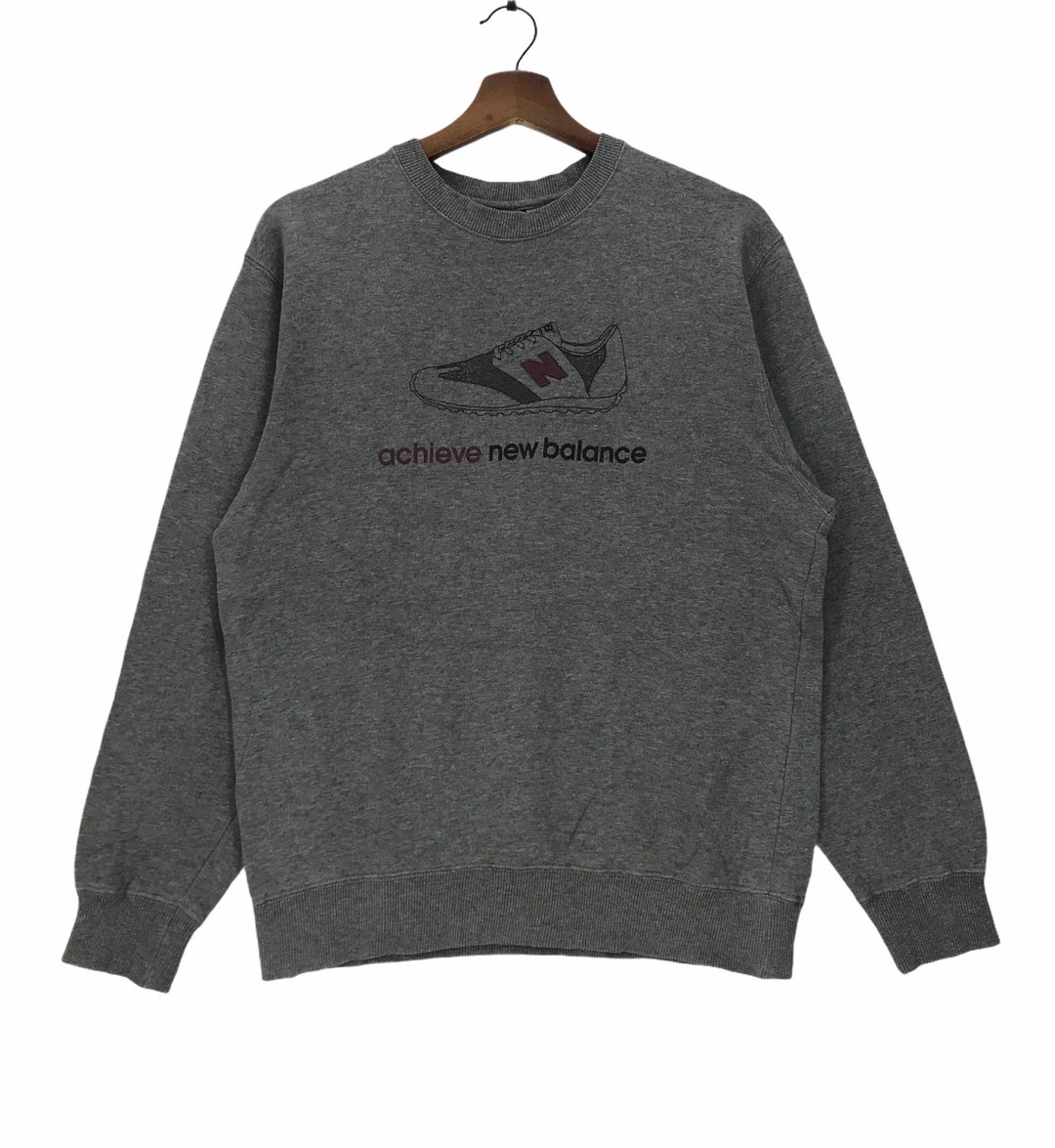 Vintage Achieve New Balance Shoes Crewneck Sweatshirt Printed Spellout ...