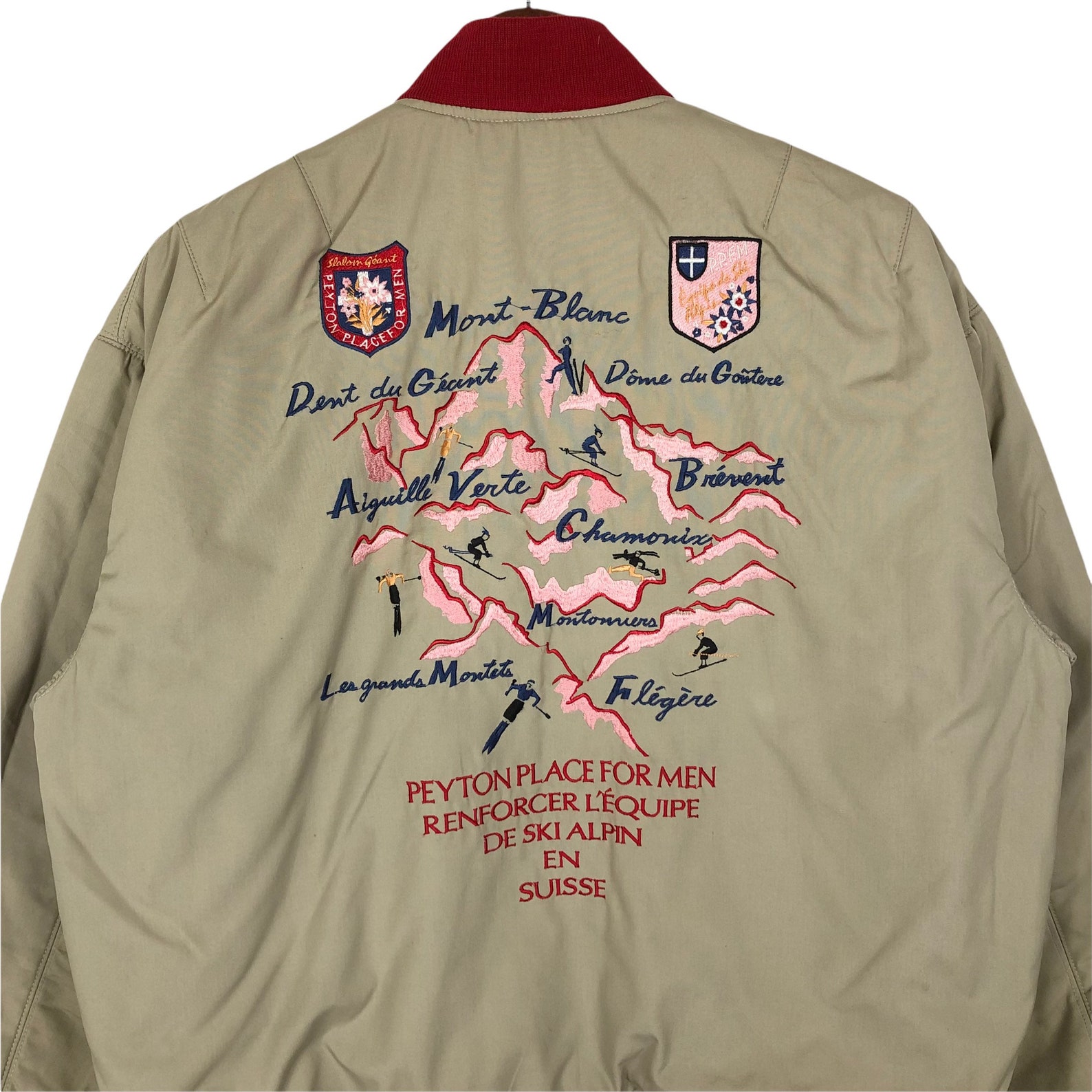 Vintage 90’s Peyton Place for Men Souvenir Reversible Bomber Jacket ...