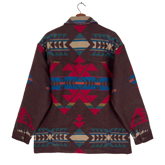Vintage Pendleton Navajo Coat Western Wear Indian Bla… - Gem