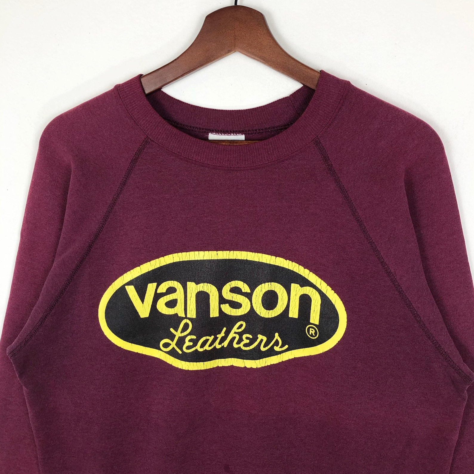 Vintage 80s Vanson Leathers Sweatshirt: Big Logo, Made in USA, Medium ...