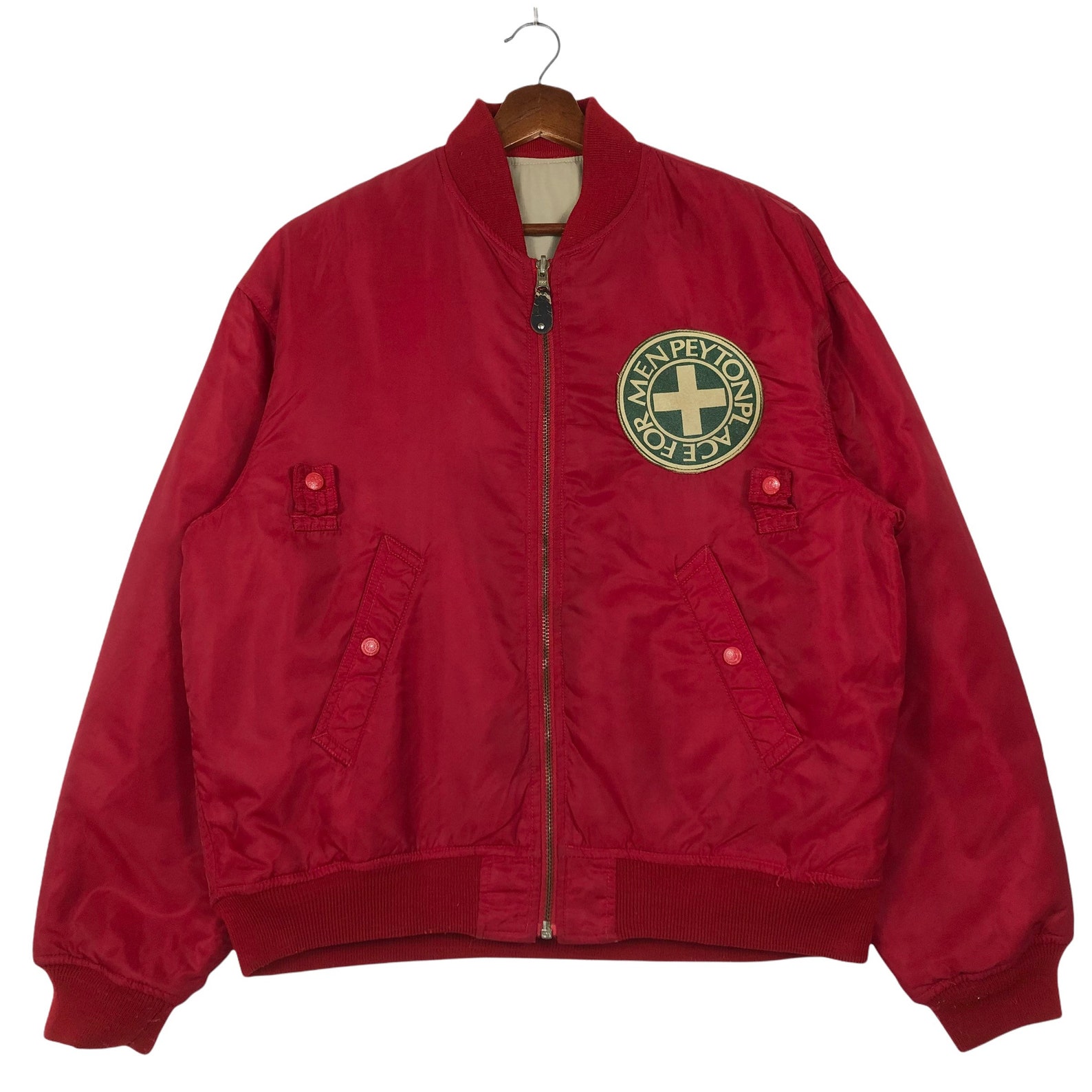 Vintage 90’s Peyton Place for Men Souvenir Reversible Bomber Jacket ...