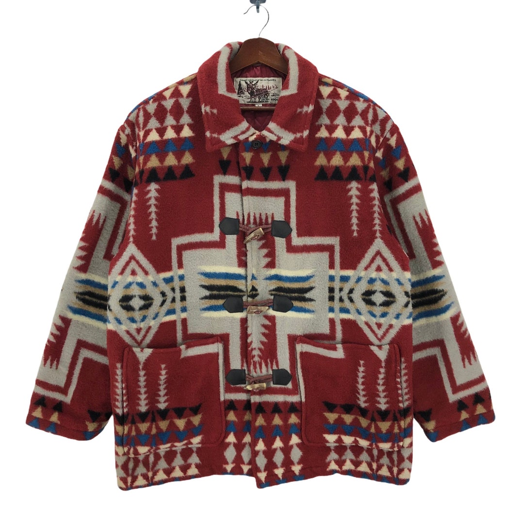 Vintage Southwestern Aztec Coat: 90s Tribal Jacket (large) - Etsy