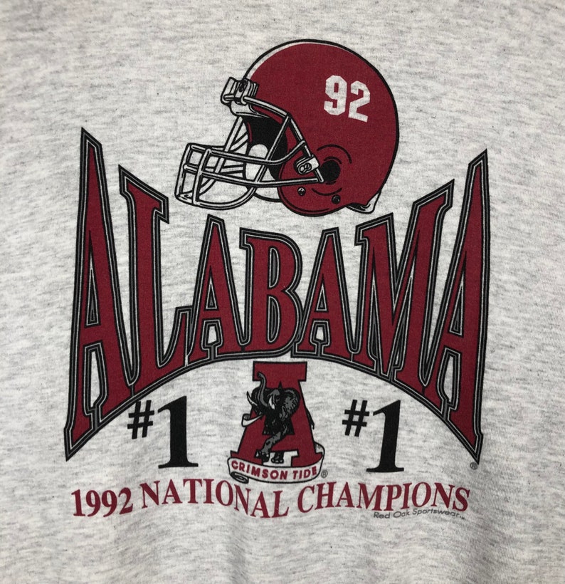 Vintage 1992 Alabama Crimson Tide Crewneck Sweatshirt (size XL) - Etsy