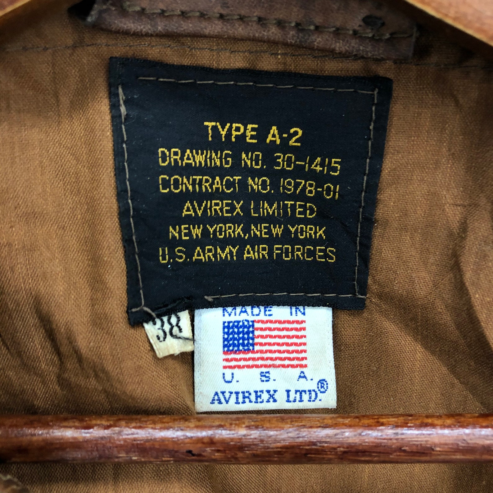 Vintage 70s Avirex Type A-2 Leather Bomber Jacket Avirex Made | Etsy