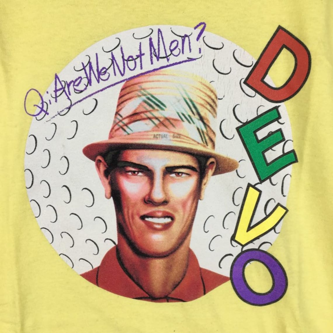Vintage DEVO T-shirt 1978 Album Are We Not Man by Devo 1990s Tee - Etsy