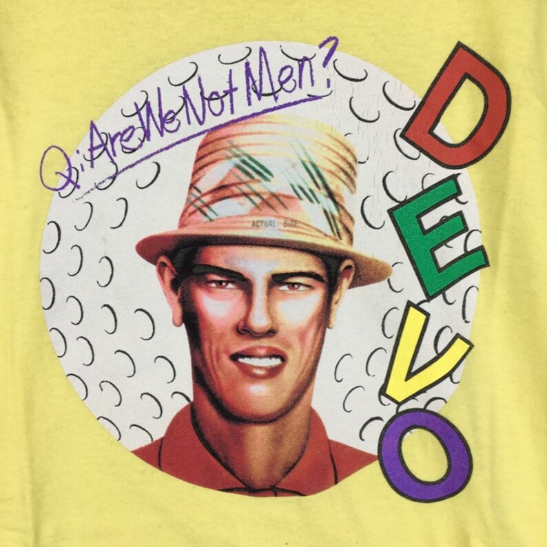 Vintage DEVO T-shirt | 1978 Album Are We Not Man by Devo 1990s Tee - Etsy