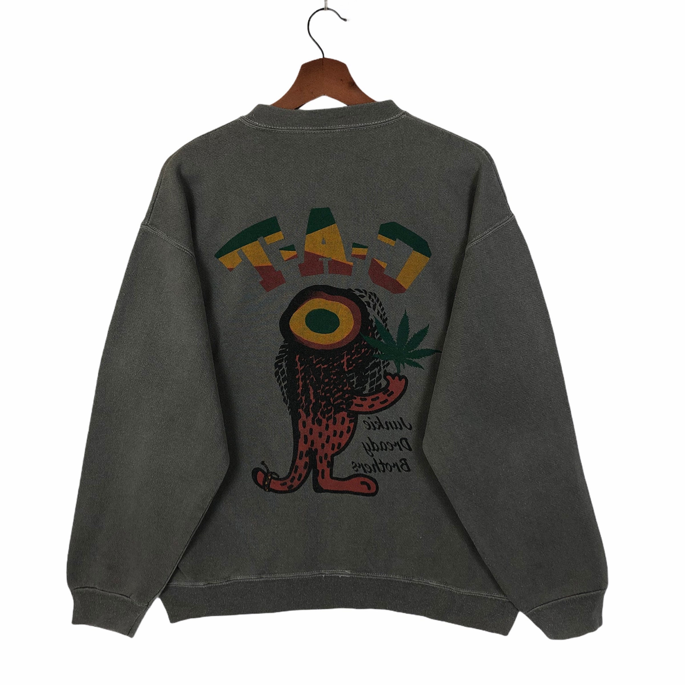 Vintage 90s Junkie Dready Brothers Sweatshirt Crewneck Rasta Dreadlocks ...