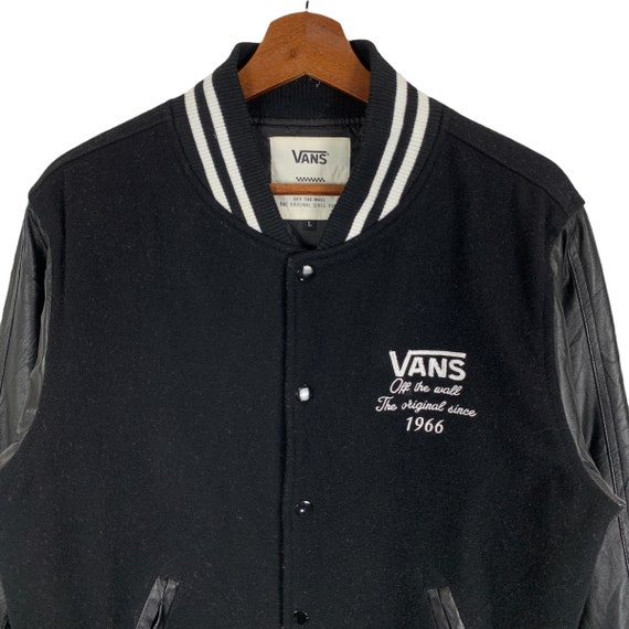 Vans Varsity Jacket Vans Of Wall Jacket Pu Leather Sl… - Gem