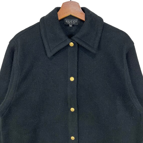 Vintage Gucci Fleece Jacket Made In Italy Size Medium - Gem