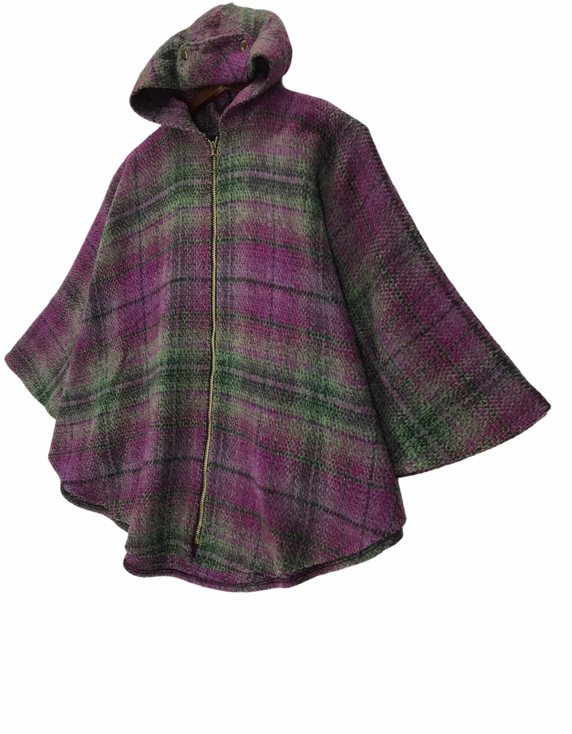 Mackintosh Designer Yagi Tsusho Wool Poncho Full Zip Free Size | Etsy