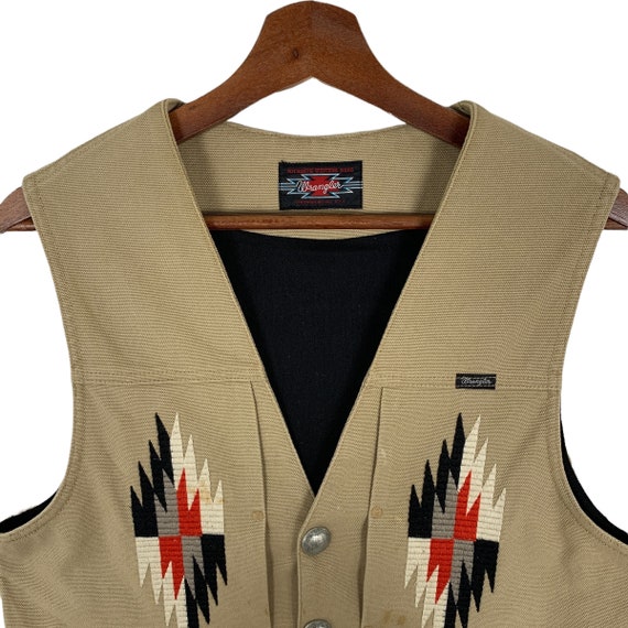 Vintage Wrangler Aztec Design Vest - Gem