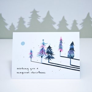 Enchanted Forest Christmas Card Set - Etsy