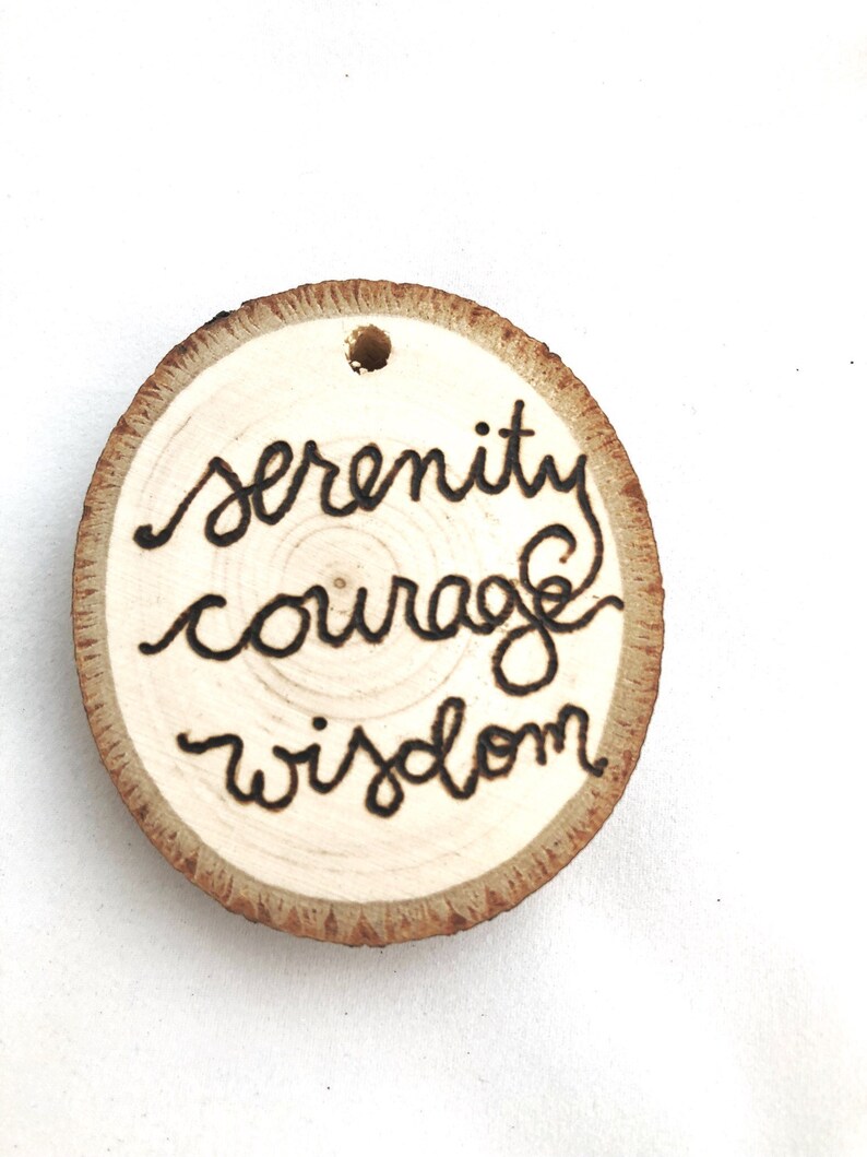 Serenity Prayer Ornament Serenity Wisdom Courage One Day - Etsy