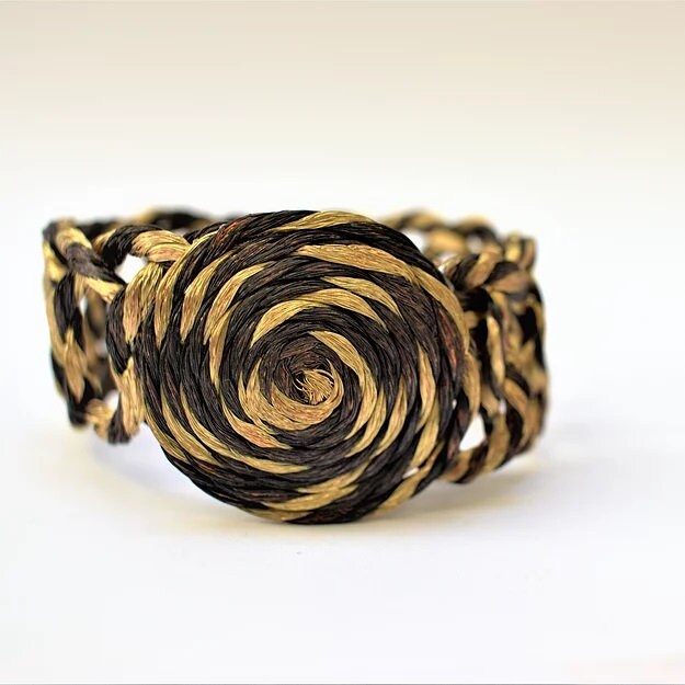 Black and Gold Single Loop Greek Copper Bracelet - Etsy