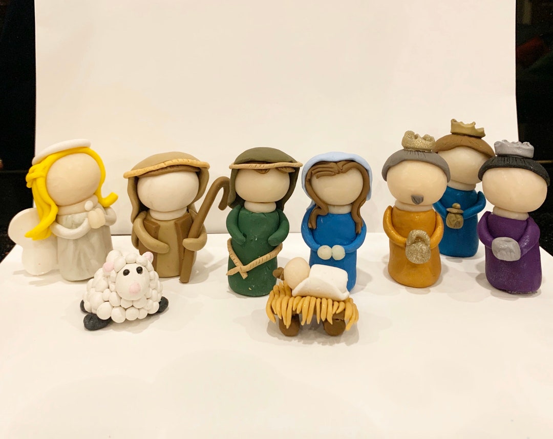 Polymer Clay Nativity Figurines - Etsy