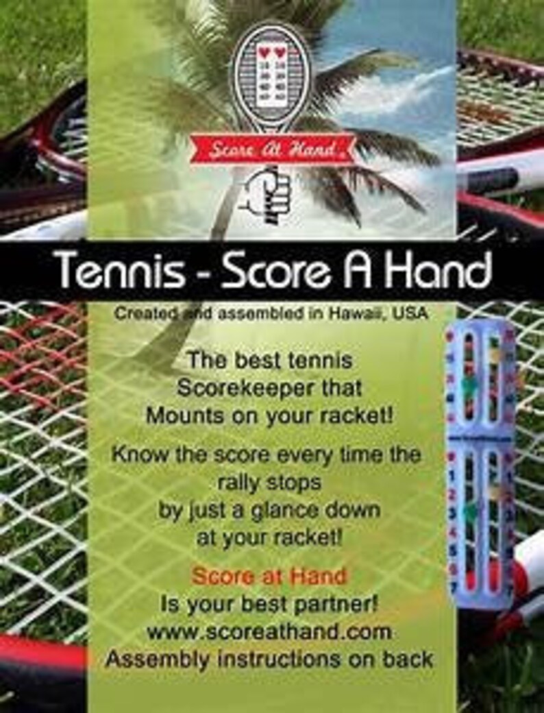 Tennis Racket Scorekeeper - Score at Hand - Etsy