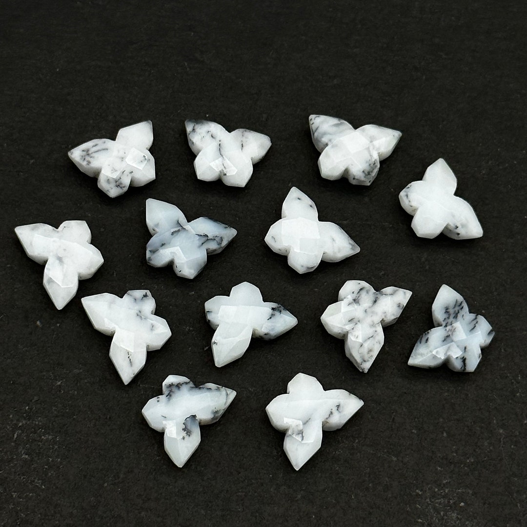 2,3,4,5 Pcs Natural Dendrite Opal Butterfly Shape Beads, Carved ...