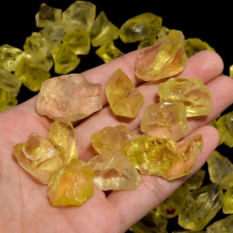 AAA Quality 100% Natural Lemon Quartz Rough Gemstone Lemon - Etsy