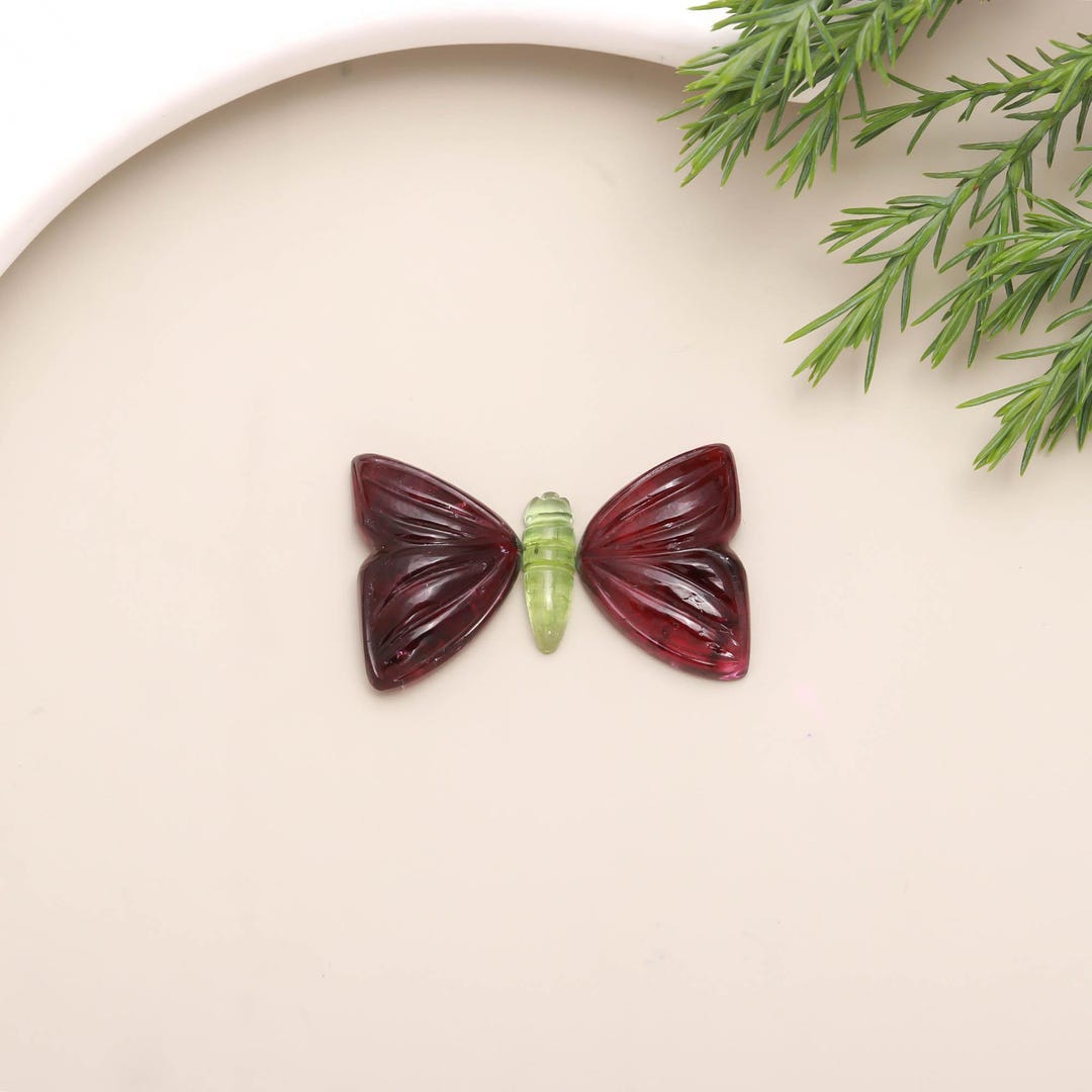 Superb Tourmaline Butterfly Shape Carved Gemstone, Deep Carved Natural ...