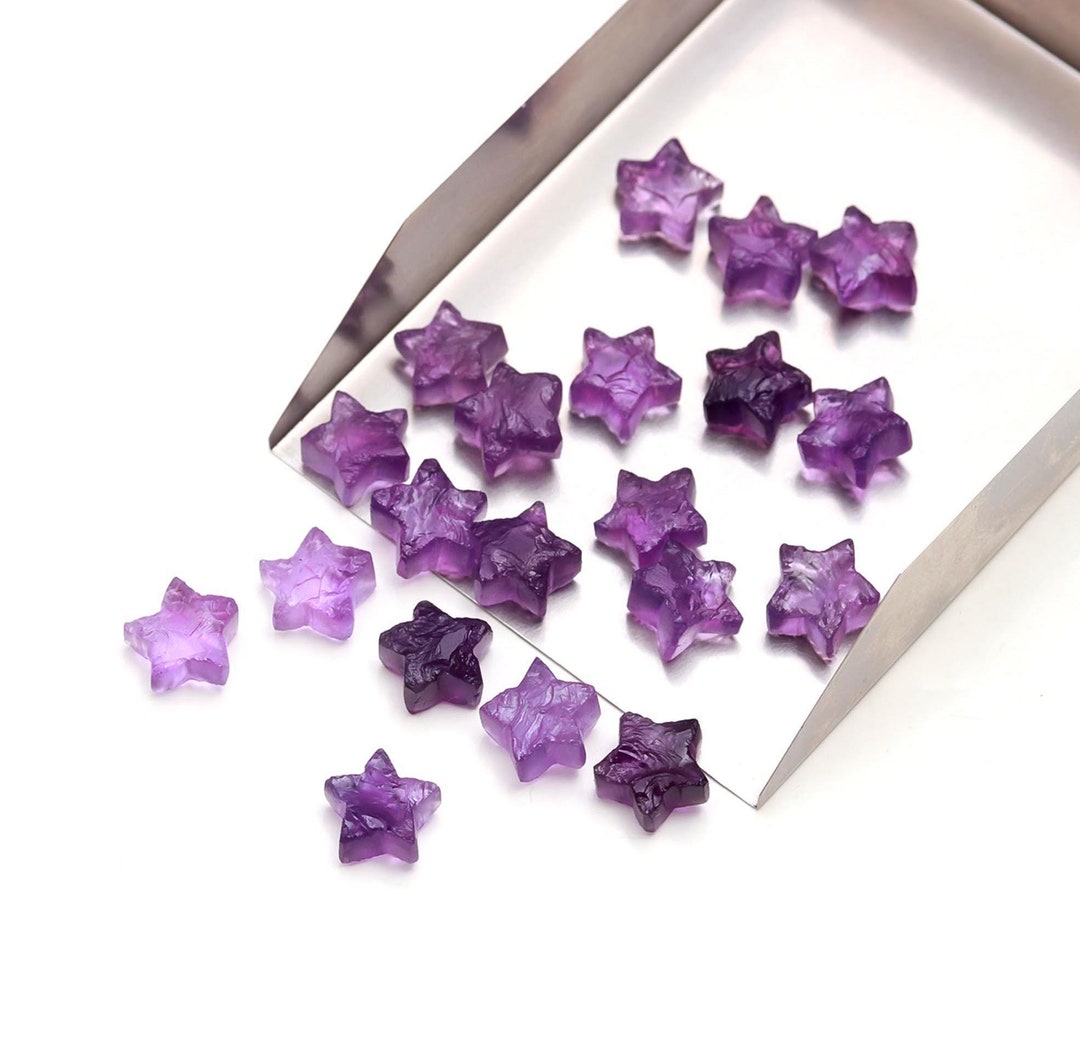 Raw Form Natural Amethyst Star Shape Beads, Amethyst Star Shape ...