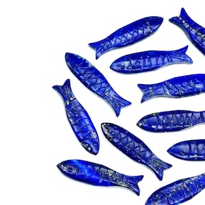 Natural Lapis Lazuli Handmade Fish Carving, Fish Shape Carved Gemstone ...