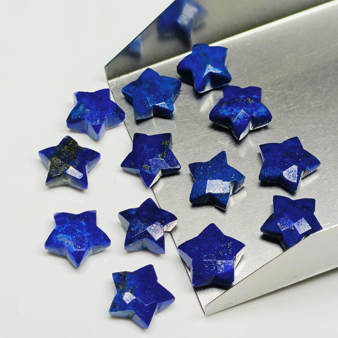2,3,4,5pcs Natural Lapis Lazuli Faceted Star Shape Gemstone, Hand ...