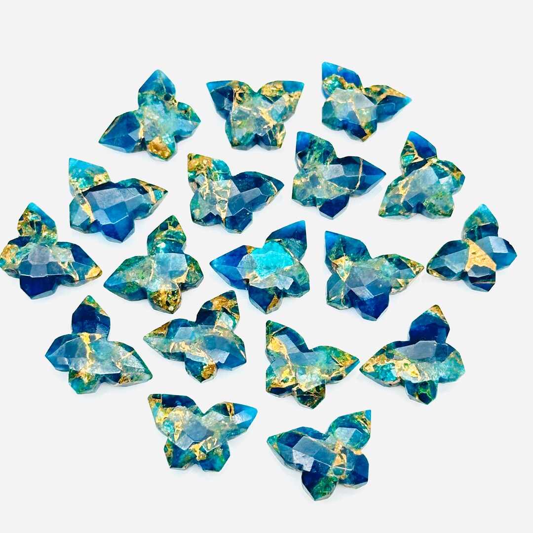 Pretty Butterflies, Mohave Neon Copper Turquoise Butterfly Shape Beads ...