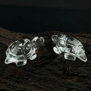 Natural Crytal Quartz Turtle Shape Gemstone Carving, 14X28 MM ...