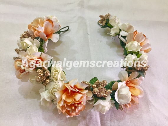 Flower Hair Gajra Floral Veni Flower Hair Accessories - Etsy
